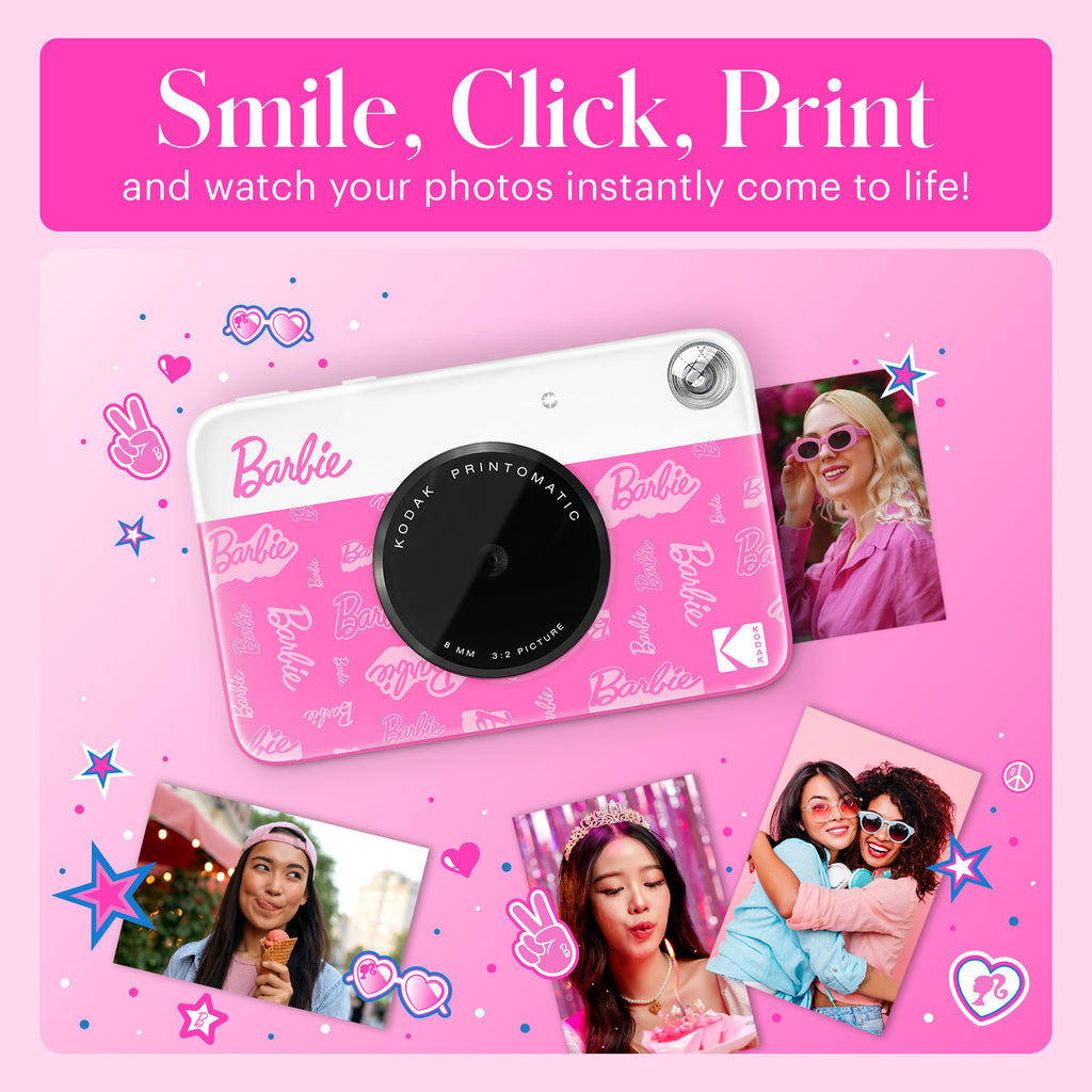 Barbie x KodakPrintomatic Full-Color Instant Print Digital Camera Sign ...